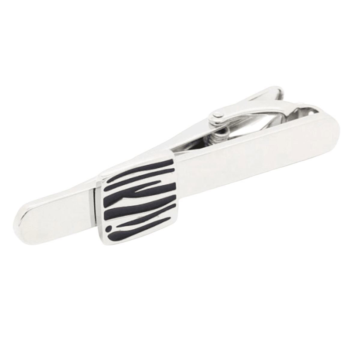 Silver/Black Mens Tie Bar – The Tie Shop